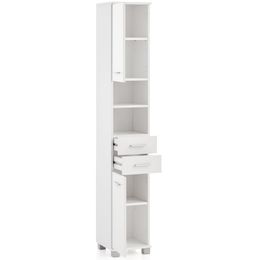 Hochschrank Welltime, B:30,3cm H:180,9cm T:32,6cm, wei&szlig;, FSC-zertifizierter Holzwerkstoff, Badezimmer, Schr&auml;nke, "Palermo, Breite 30 cm",