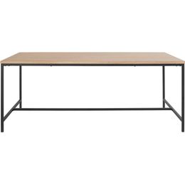 Esstisch Andas, B:200cm H:76cm T:100cm, schwarz, K&uuml;che, Tische, "Vadum", mit Tischplatte in einer Holzoptik und f&uuml;hlbare Struktur, H&ouml;he 76 cm
