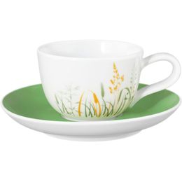 Seltmann Weiden Espressotasse "Liberty - Meadow Grasses green", &Oslash; 9,5cm x 4,6cm, 100ml, 1 Stk., wei&szlig;, Trinkgef&auml;&szlig;e, Espressoobertasse 0,09 l