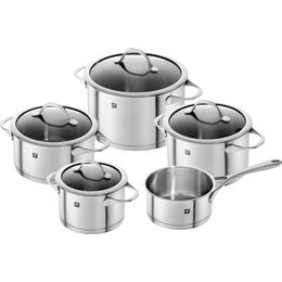 Zwilling Topf-Set "Essence", silber, T&ouml;pfe, Sandwichboden sehr gute W&auml;rmeverteilung F&uuml;llskala Edelstahlgussgriffe