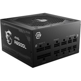 MSI PC-Netzteil "MAG A650GL", B:15cm H:8,6cm T:14cm, schwarz, Netzteile