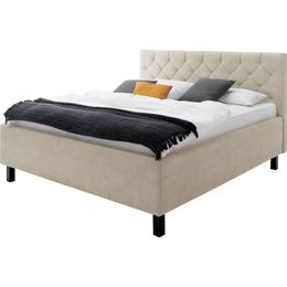Meise M&ouml;bel Polsterbett MEISE.M&Ouml;BEL, B:170cm L:215cm, beige, Betten, "San Remo", mit Bettkasten
