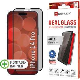 Displex Displayschutzglas "Privacy Glass FC - iPhone 14 Pro", B:12cm H:6cm T:25mm, schwarz, Displayfolien, Blickschutz Displayschutzfolie