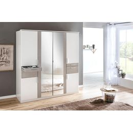 Kleiderschrank wimex, B:180cm, grau, Schlafzimmer, Schr&auml;nke, "Koblenz", mit Accessoire-Schubk&auml;sten