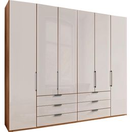 Falttürenschrank Wiemann, B:246,9cm H:216cm T:58cm, braun, Floatglas, Holzwerkstoff, Schränke, "Monaco, Kleiderschrank, Schrank, Wäscheschrank, mit