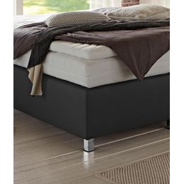 Boxspringbett, B:180cm L:200cm, grau, Westfalia Schlafkomfort, Komplettbetten, "London in den Breiten 160x200, 180x200cm & 200x200cm"