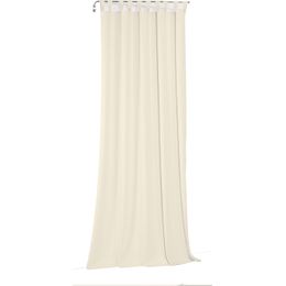 Vorhang WIRTH, B:130cm H:185cm, beige, Baumwolle, Polyester, Wohnzimmer, Gardinen, "Newbury", nach Ma&szlig;