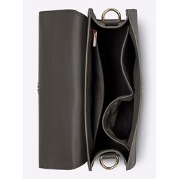 Heine Damen Handtasche, schwarz, Metall, Viskosemischung, unifarben, Taschen