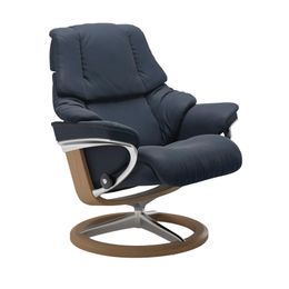 Relaxsessel stressless, B:79cm H:99cm T:75cm, blau, Leder BATICK: BATICK ist ein leicht korrigiertes, durchgef&auml;rbtes und genarbtes M&ouml;belleder, bei