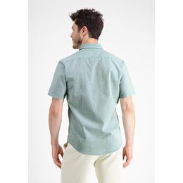 Lerros Herren Kurzarmhemd "Lerros Kurzarmhemd, Baumwoll-Leinen-Mix", blau, Gr. S, 80% Baumwolle, 20% Leinen, Hemden