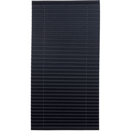 Plissee K-home, B:35cm H:130cmschwarz, Obermaterial: 100% Polyester, Badezimmer, Plissees, "COMO"