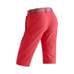 Maier Sports Damen Caprihose "Kluane", rot, Gr. 40, 90% Polyamid, 10% Elasthan, Hosen, Damen Shorts, kurze Wanderhose, Outdoorhose mit 2 Taschen,