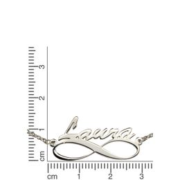 Firetti Damen Namenskette "Schmuck Geschenk Silber 925 Halskette mit deinem Namen", Silber 925 (Sterlingsilber), L: 48, silber, Silber 925