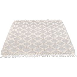 Teppich Tom Tailor HOME, B:160cm H:10mm L:230cm, beige, Schurwolle, Wohnzimmer, Teppiche, "Colored Macrame", Handweb Teppich, reine Wolle,