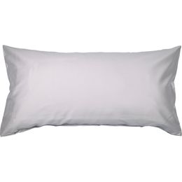 Kissenbezug Janine, B:80cm L:40cm, grau, Mako-Satin, Mako-Satin, Kissenbez&uuml;ge, "Colors Mako Satin", mit Rei&szlig;verschluss, uni Kissenh&uuml;lle, feinf&auml;dig,