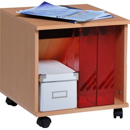 Rollcontainer, B:40cm H:41cm T:40cm, braun, VOGL M&Ouml;BELFABRIK, Spanplatte, B&uuml;ro, Rollwagen, "Barrie, B&uuml;rocontainer, Nachtschrank", Ausf&uuml;hrungen