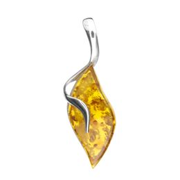 OSTSEE-SCHMUCK Damen Kettenanh&auml;nger "OSTSEE-SCHMUCK Anh&auml;nger Riona Anh&auml;nger Riona", 40 x 15mm, Silber 925 (Sterlingsilber), 2,7 g, wei&szlig;, Silber 925