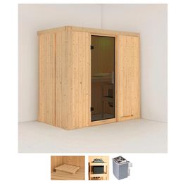 Karibu Sauna "Vada", Saunaofen, integrierte Steuerung, 9 kW, beige, Saunen, Ofen 9 kW integr. Strg