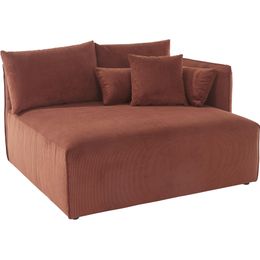 Ottomane OTTO HOME, B:138cm H:86cm T:128cm, orange, 100% Polyester, Sofas, "Nöre", kurzes Lounge-Modul - zum Zusammenstellen, Breite 138 cm, Tiefe