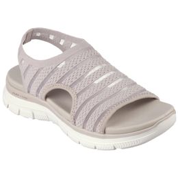 Skechers Damen Sandale "FLEX APPEAL 4.0-BOLDEST", Gr. 41, grau, Textil, Schuhe, Trekking Sandale mit Stretch Fit Funktion
