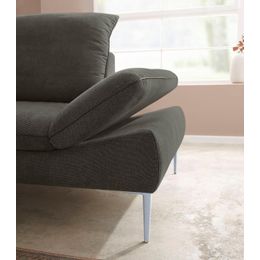 Ecksofa W.Schillig, B:294cm H:87cm T:185cm, gr&uuml;n, Chenille-Flachgewebe R66 (85% Polyester, 15% Nylon);Longlife Xtra-Leder Z59: Glattleder mit