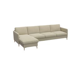 Ecksofa FLEXLUX, B:280cm H:85cm T:159cm, beige, 100% Polyester, Wohnzimmer, Sofas, "Fiore, super Sitzkomfort durch Kaltschaum im Sitz, L-Form",