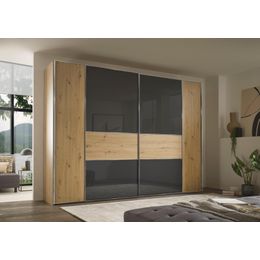 Schwebet&uuml;renschrank STAUD, B:270cm H:240cm T:68cm, braun, Holzwerkstoff, Schr&auml;nke, "Sonett 321C, Made in Germany", mit vier verschiedenen