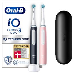 Oral-B Damen Elektrische Zahnbürste "iO Series 3 Doppelpack", pink, Elektrozahnbürsten, Magnet-Technologie