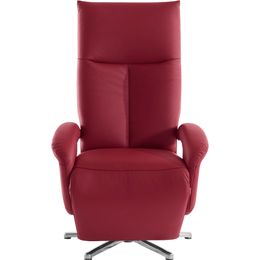 Sit & More TV-Sessel SIT & MORE, B:74cm H:117cm T:85cm, rot, Sessel, "Tycoon mit Kopfteilverstellung und 360 Drehfunktion", wahlweise manuell oder elektrischer