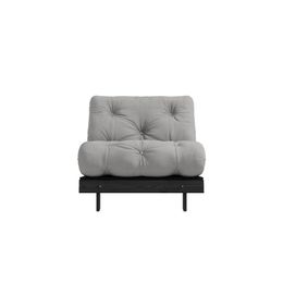 Daybett Karup Design, B:90cm H:85cm, grau, Bezug: 80% Baumwolle, 20% Polyester, Daybetten, "Daybett Roots Schlafsofa – Gästebett & Sofa aus