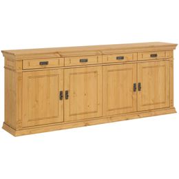 Sideboard FROTTEE, B:202cm H:83cm T:39cm, beige, Wohnzimmer, Sideboards, "Frottee", Kommode im klassischen Landhausstil, Breite 202 cm
