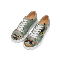 DOGO Damen Plateausneaker "Myra Low-Top Sneaker Sweet Escape Damen Sneaker", Gr. 36, bunt, Lederimitat, Schuhe, Handgefertigt