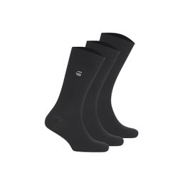G-Star Raw G-STAR Herren Kurzsocken "Socken 3er Pack", Gr. 40, schwarz, Obermaterial: 85% Baumwolle CO. 13% Polyamid PA. 2% Elasthan EL., Socken
