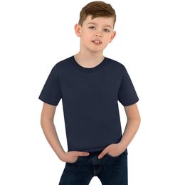 TRIGEMA Jungen T-Shirt "TRIGEMA T-Shirt aus 100% Baumwolle", blau, Basic, Gr. 92, 100% Baumwolle, Shirts