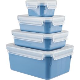 Emsa Frischhaltedose "Clip & Close Color Edition", B:16,3cm H:9,9cm, blau, Lebensmittelaufbewahrungsbeh&auml;lter, 0,2/0,55/0,8/2,2L, Kunststoff,