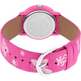 s.Oliver Kinder Quarzuhr, pink, Armbanduhren, Armbanduhr, Kinderuhr, M&auml;dchen, Schmetterlinge, Blumen, Geschenkidee