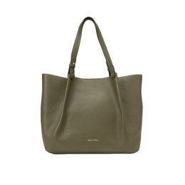 Marc O'Polo MARC O'POLO Damen Shopper "aus genarbtem Rindleder", grün, Leder, Taschen
