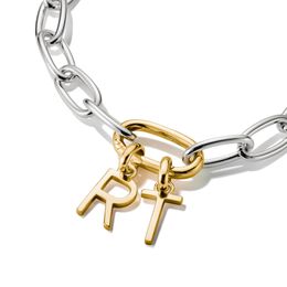 Thomas Sabo Damen Charm Buchstabe "Charm Alphabet/Buchstabe - Connect", T, gold, Silber 925 (recycelt), Charms