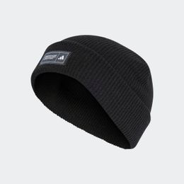 Damen Beanie "ESS BEANIE CUFF", schwarz-weiß, adidas Performance, Obermaterial: 100% Polyacryl, Mützen, Strickmütze
