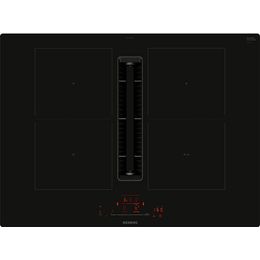 Siemens Kochfeld mit Dunstabzug "ED711HQ26E", B:71cm H:22,3cm T:52,2cm, schwarz, Kochfelder, mit Flachkanal