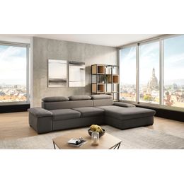 Sit & More Ecksofa SIT & MORE, B:286cm H:73cm T:174cm, braun, 100% Polyester, Wohnzimmer, Sofas, "Alcudia L-Form", wahlweise mit Bettfunktion
