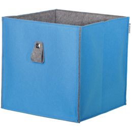 Aufbewahrungsbox Phoenix, B:34cm H:34cm T:34cm, blau, Filz, Kinderzimmer, Aufbewahrungsboxen, "Atlanta", B/H/T: 34 x 34 x 34 cm