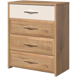 Kommode Home Affaire, B:86cm H:105cm T:46cm, beige, MDF, Spanplatte, Schlafzimmer, Sideboards, "Gala, melaminbeschichtet,1 Schublade beige
