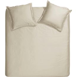 Bettwäsche Cinderella, beige, Satin, Obermaterial: 100% Baumwolle, Bettwäsche, "Plain Sundays", mit Stehsaum