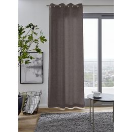 Vorhang my home, B:135cm H:235cm, braun, Polyester, Gardinen, "MARMOR", blickdicht, monochrom, verschiedene Größen