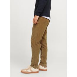 Jack & Jones JACK & JONES Herren Cordhose "JPSTACE JJCORDUROY CHINO SN", braun, Gr. 28, unifarben, Web, Obermaterial: 98% Baumwolle, 2% Elasthan, Hosen
