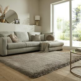 Hochflor-Teppich FLAIR RUGS, B:120cm H:70mm L:170cm, braun, Kunstfaser, Teppiche, "Pearl"