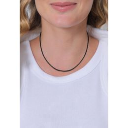 NENALINA Damen Kette ohne Anh&auml;nger "Lederhalsband Basic Kette Kombinierbar 925 Silber", 45, ohne Stein, Silber 925 (Sterlingsilber), L: 45, silber,