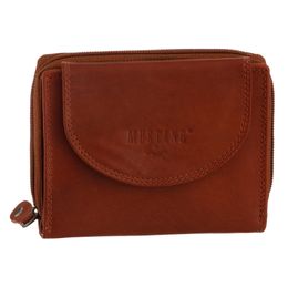 Mustang Damen Geldbörse "Udine leather wallet top opening", braun, Leder, unifarben, Kleinlederwaren, im praktischen Format