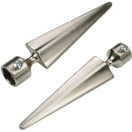 Gardinenstangen-Endst&uuml;ck Liedeco, H:2,2cm L:13,5cm &Oslash;:1,6cm, silber, Gardinenstangenendst&uuml;cke, "Herkules", f&uuml;r Gardinenstangen &Oslash; 16 mm